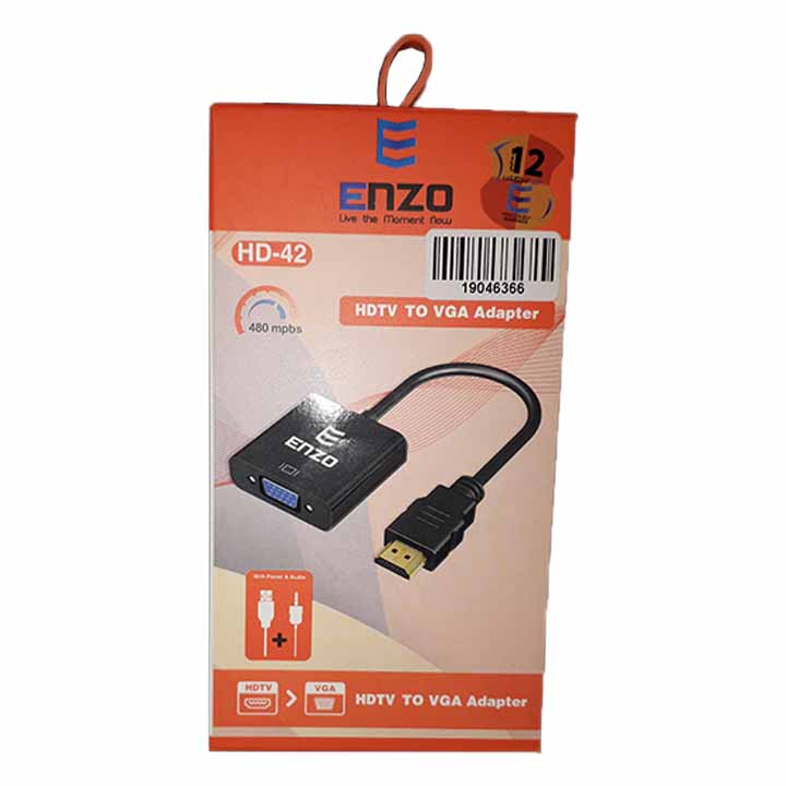 تبدیل HDMI to VGA با صدا و آداپتور انزو ENZO مدل HD-42 | رایان مدرن