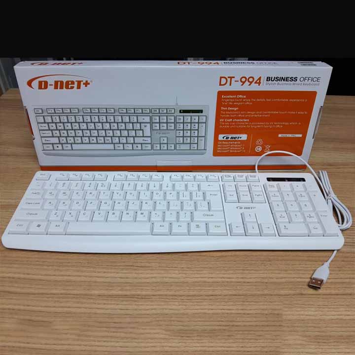 کیبورد سفید سیمی دی نت D-net مدل DT-994 | رایان مدرن