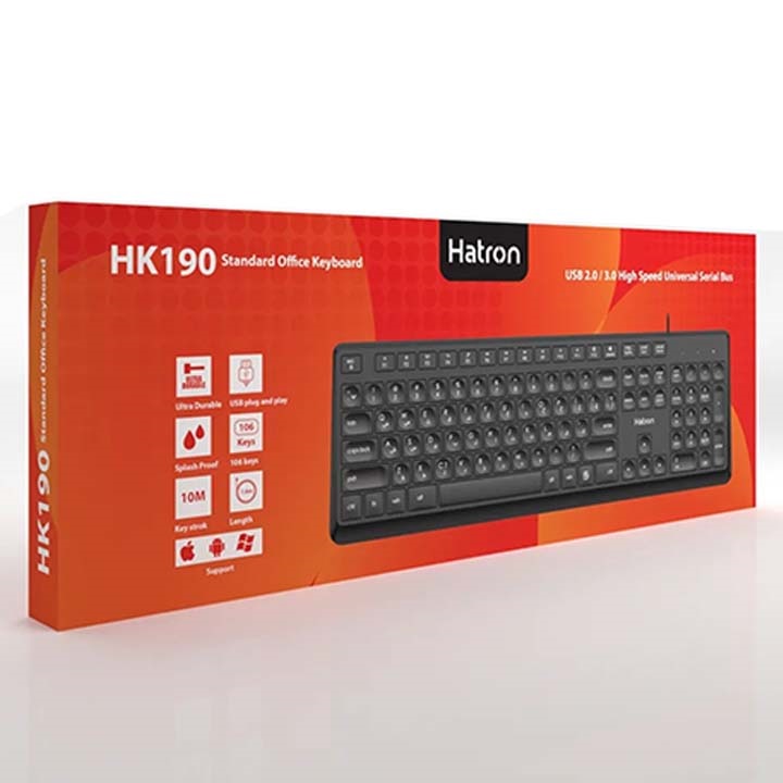 کیبورد سیمی هاترون HATRON مدل HK190 | رایان مدرن